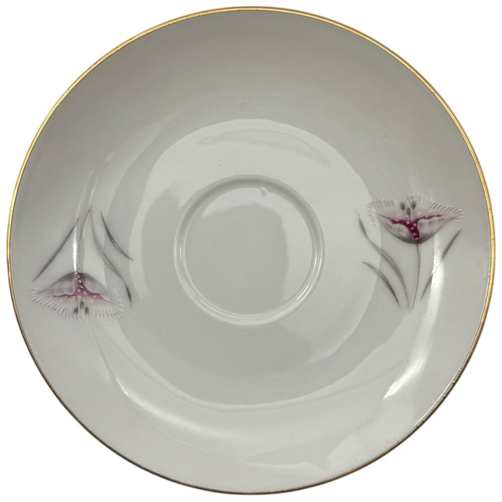 Блюдце "Лютик", 11.5 см, 1970-1980 гг, фарфор, роспись, Чехословакия