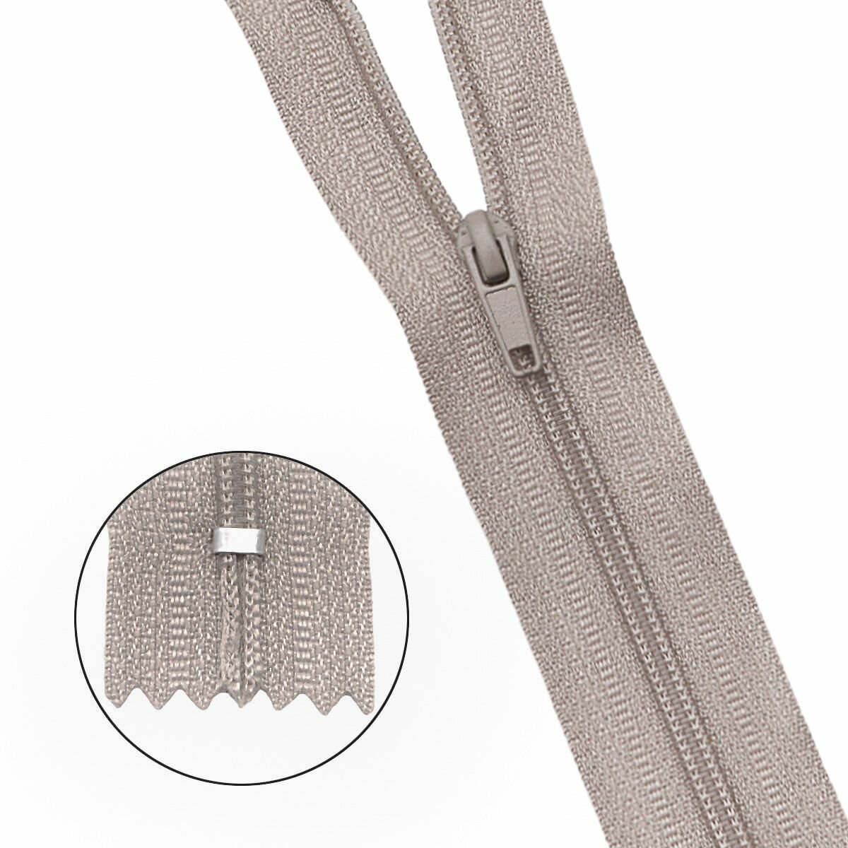 Молния брючная a/l Т4 - 20см (128 бежево-серый)