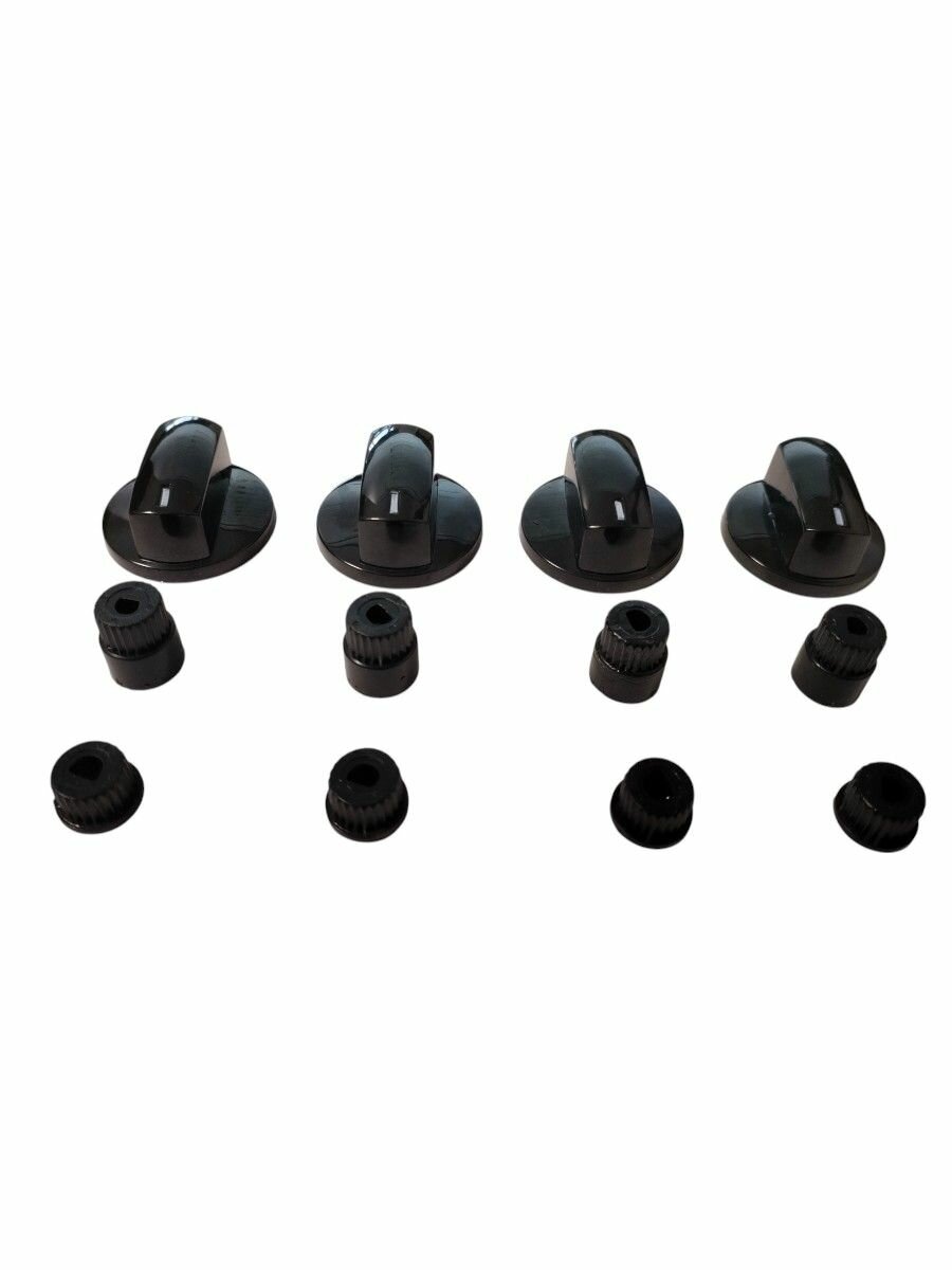 Ручки для плит черные универсальные (4 шт)