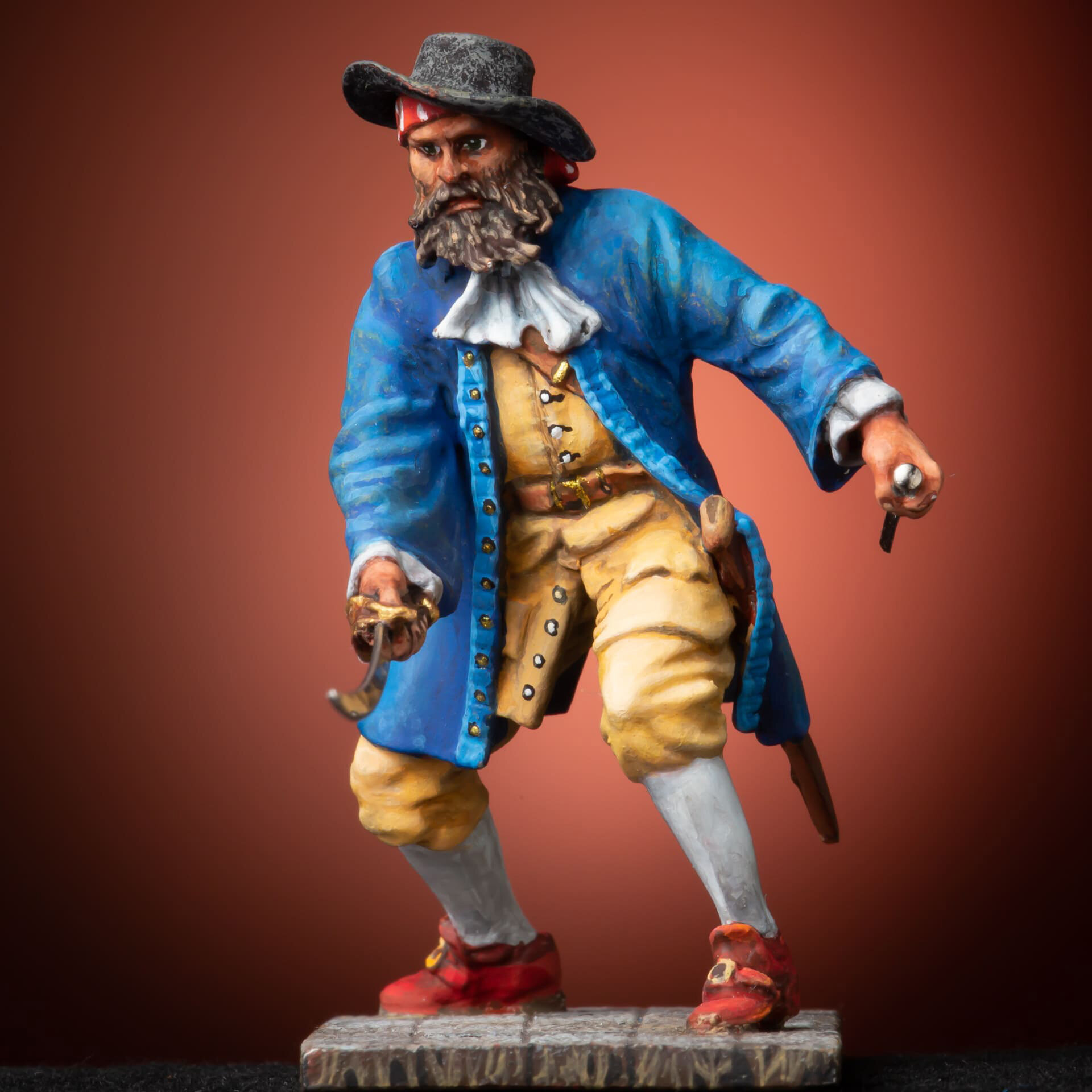 Оловянная миниатюра Капитан Эдвард Тич (Черная борода) (2.6-007)