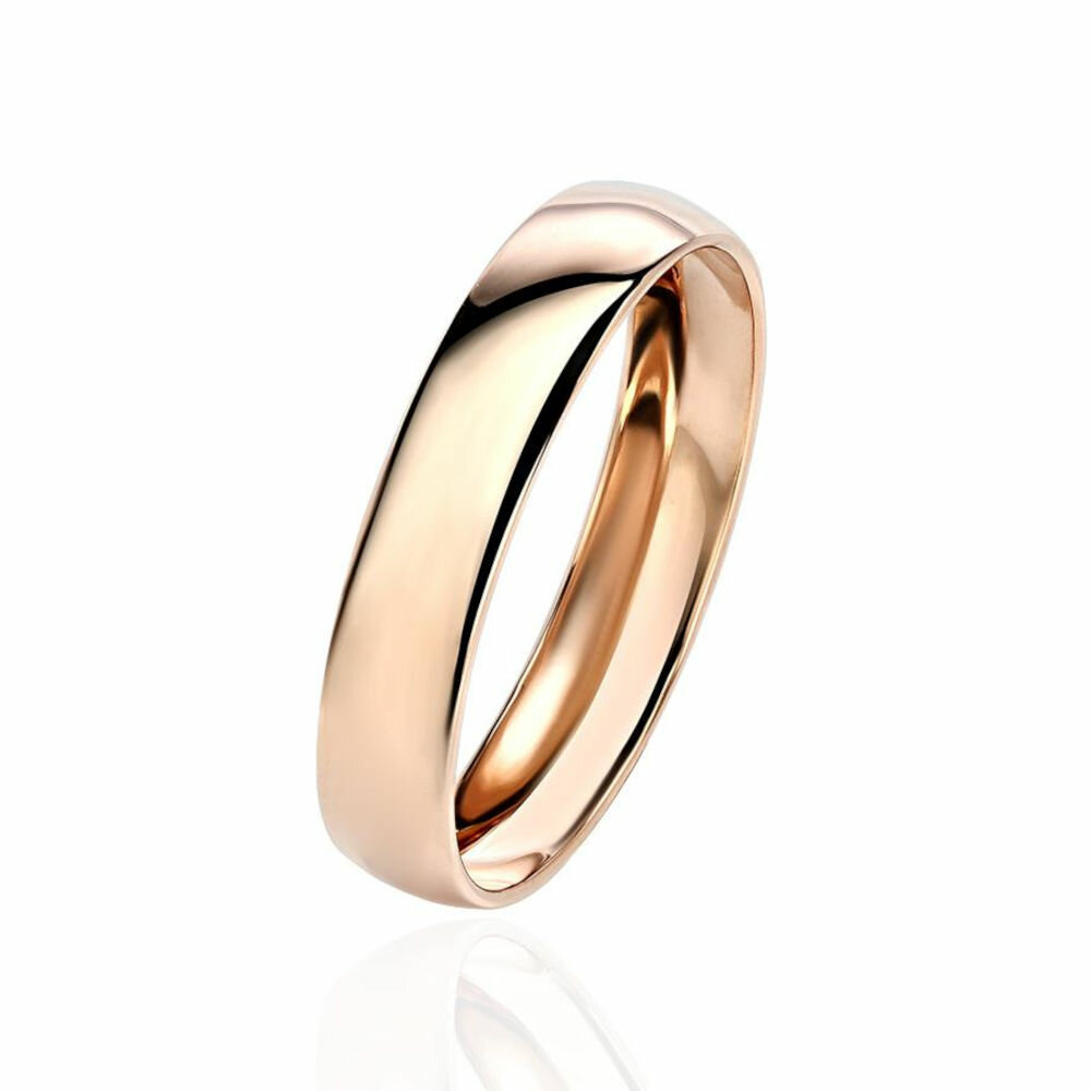 Кольцо обручальное, красное золото, 375 проба