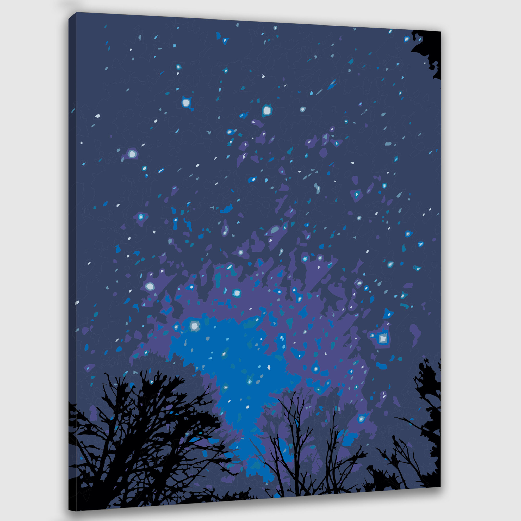 Картина по номерам 40x50 см, фотография, звездное ночное небо, созвездия, "Созвездие жизни", взаимосвязь