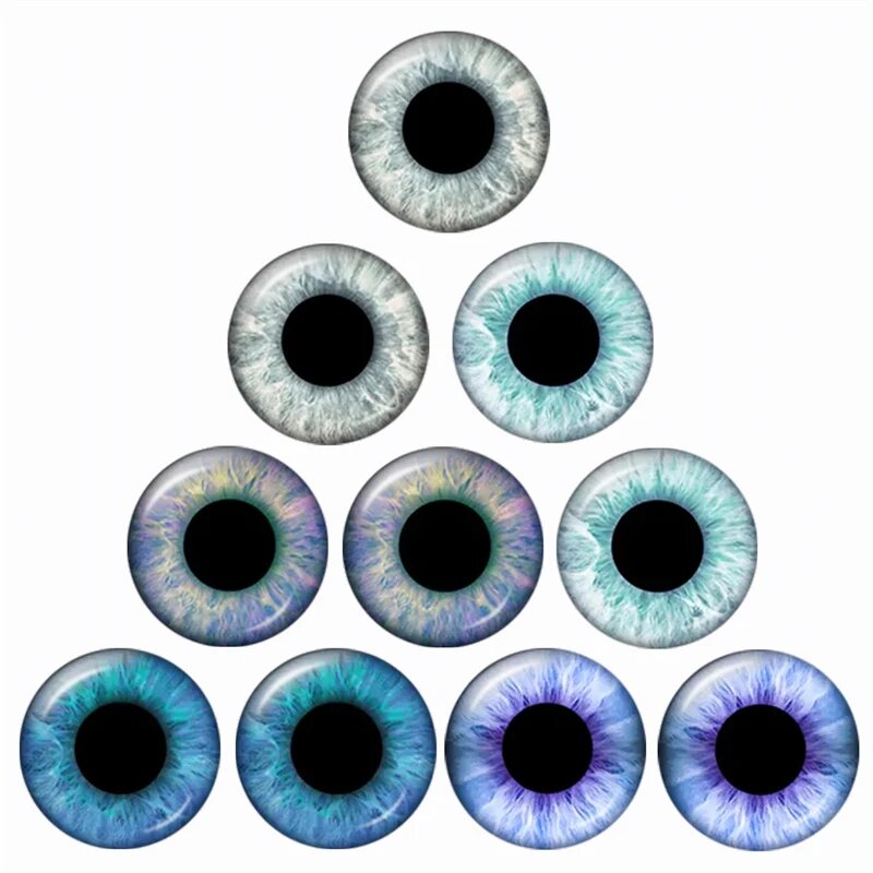 Стеклянные кабошоны глаз 12-30 мм 14 мм, Mix C