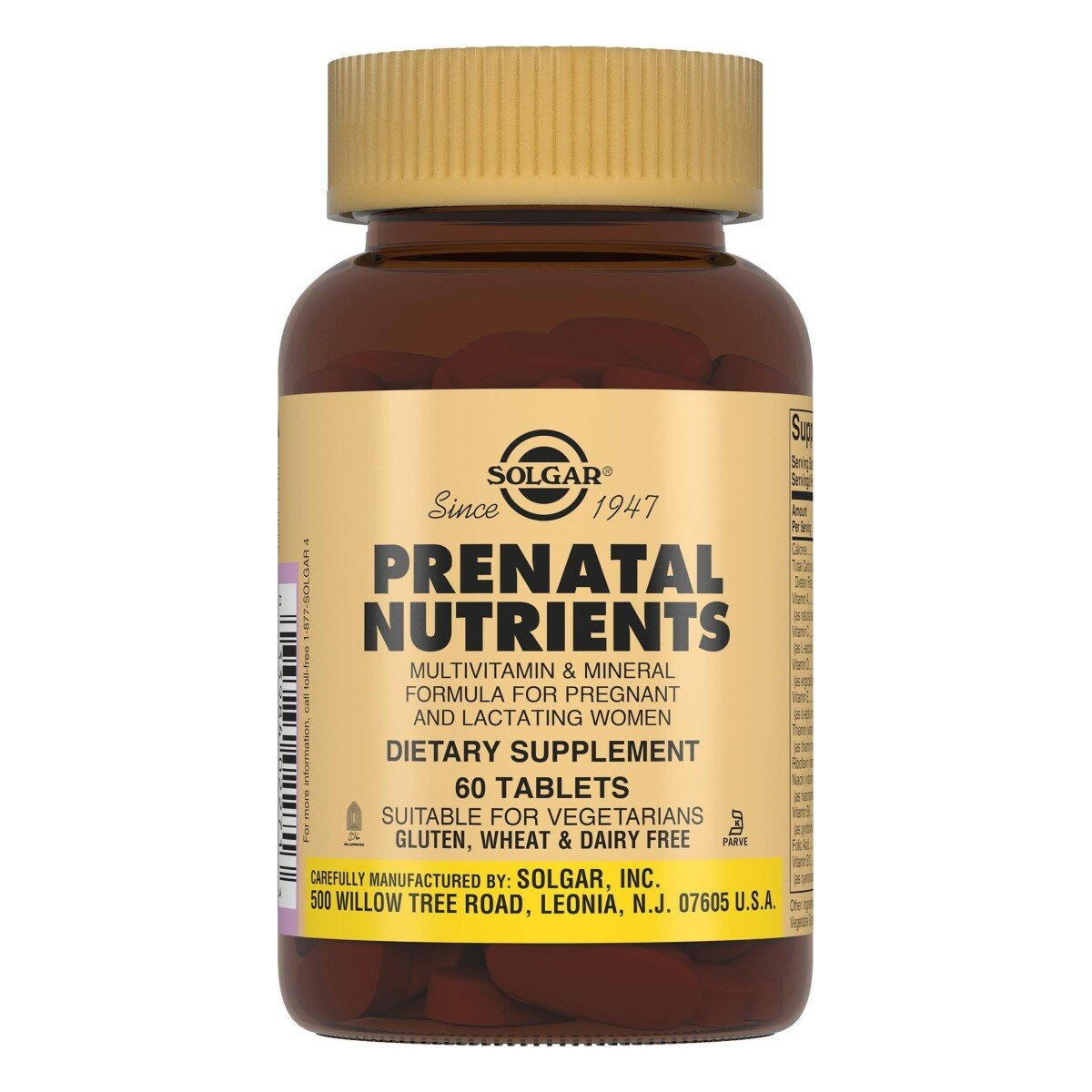 Солгар Пренатабс, таблетки массой 1660 мг +/- 5%, 60 шт.