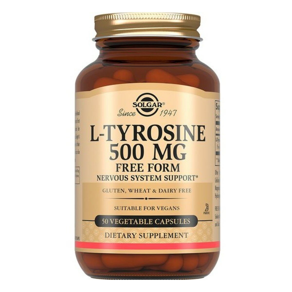 Солгар L-Тирозин, капсулы 500 мг, 50 шт.