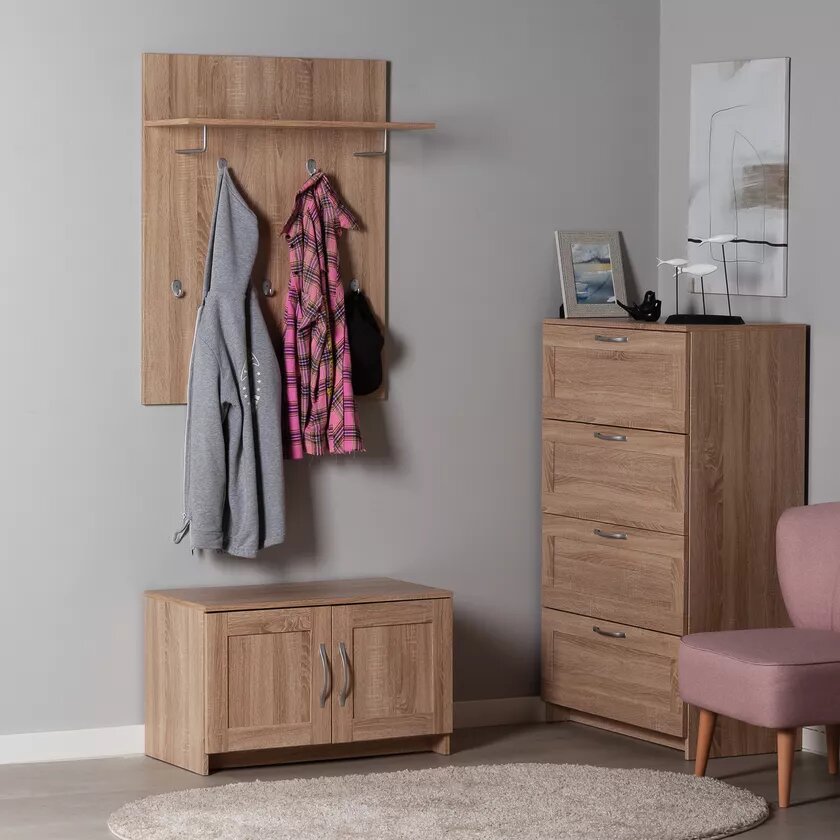 Тумба 2 двери "Сириус", дуб сонома, 78 см х 41 см х 47 см, ЛДСП