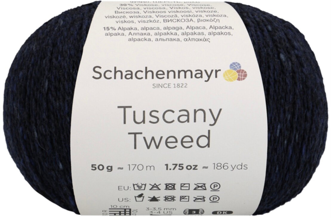 Tuscany Tweed /Таскани Твид/ пряжа Schachenmayr, MEZ, 9807002 (00050, navy (военно-морской), синий)