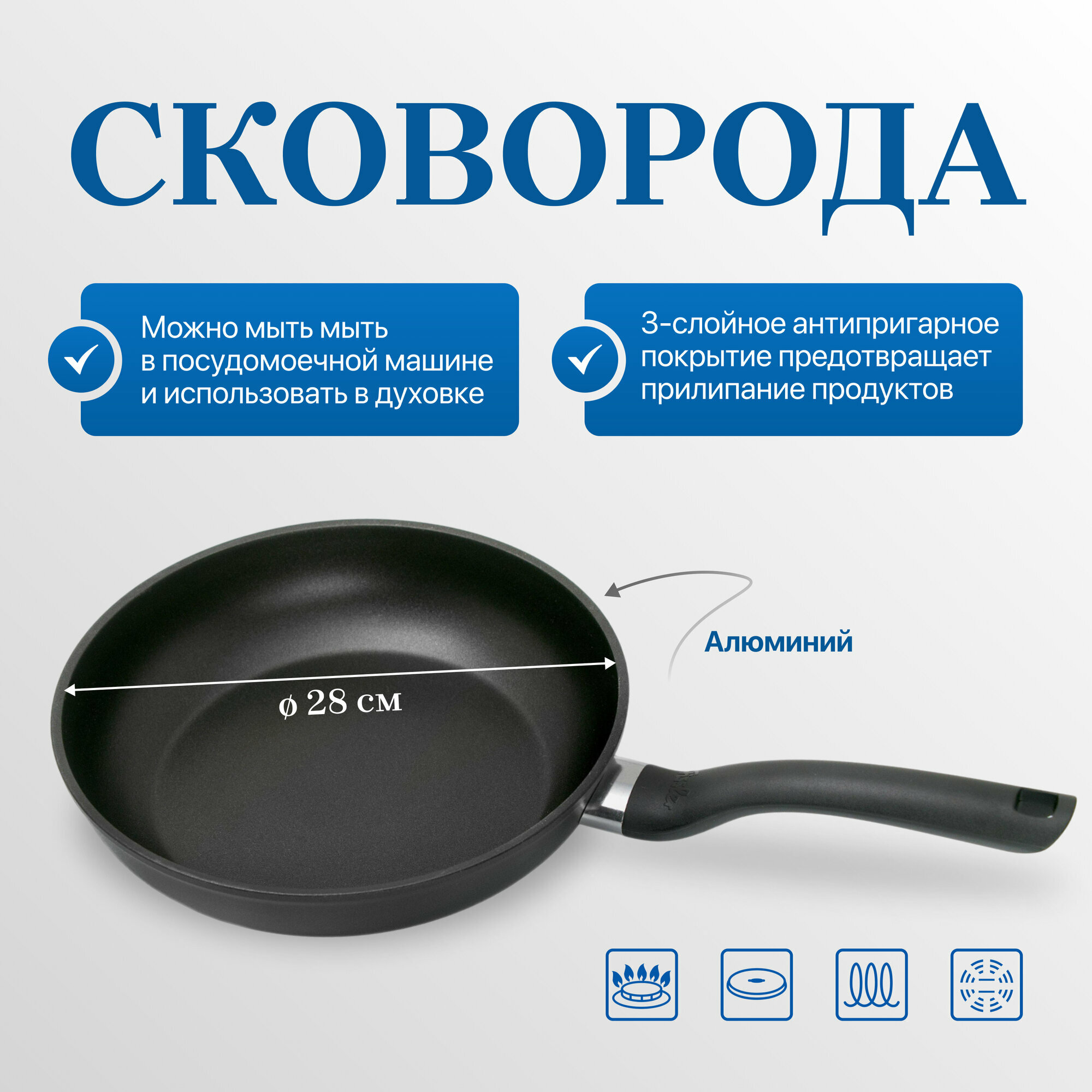 Сковорода Fissler Cenit Induction 28 см