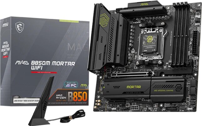 Материнская плата MSI B850M MAG Mortar WIFI Socket AM5, оригинал