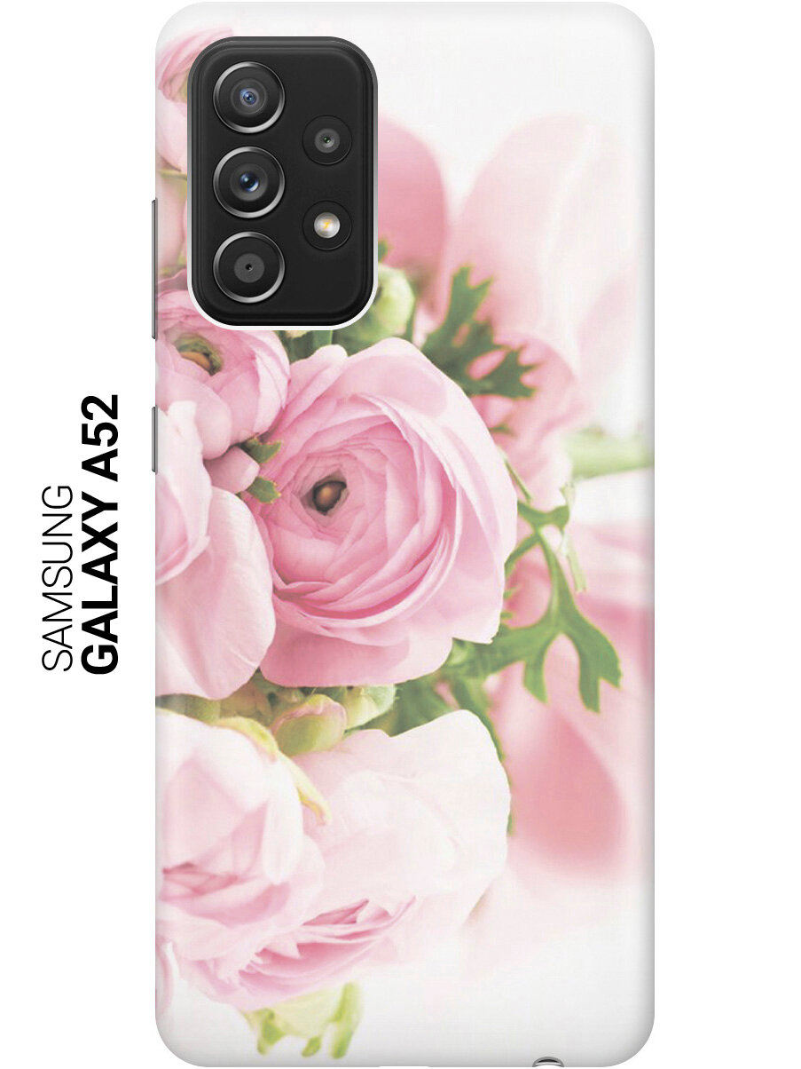 Силиконовый чехол на Samsung Galaxy A52, Самсунг А52 с принтом "Розовые розы"