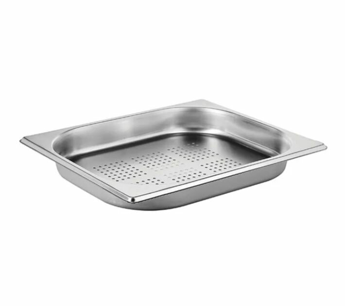 Гастроемкость из нержавеющей стали перфорированная 1/2х40 (327х265х40мм) 2,5л