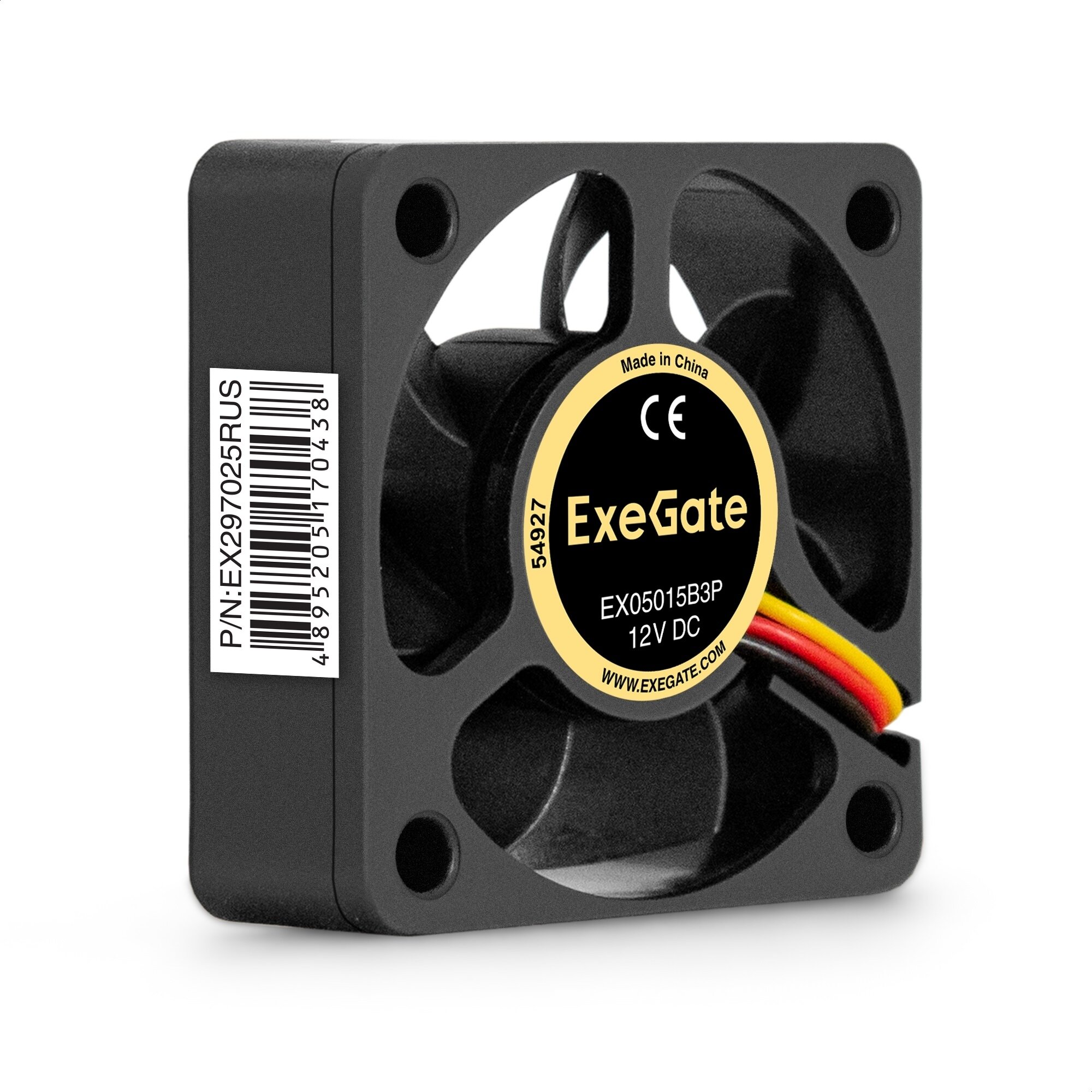Вентилятор ExeGate EX05015B3P черный 50мм 6000rpm 33db 3-pin