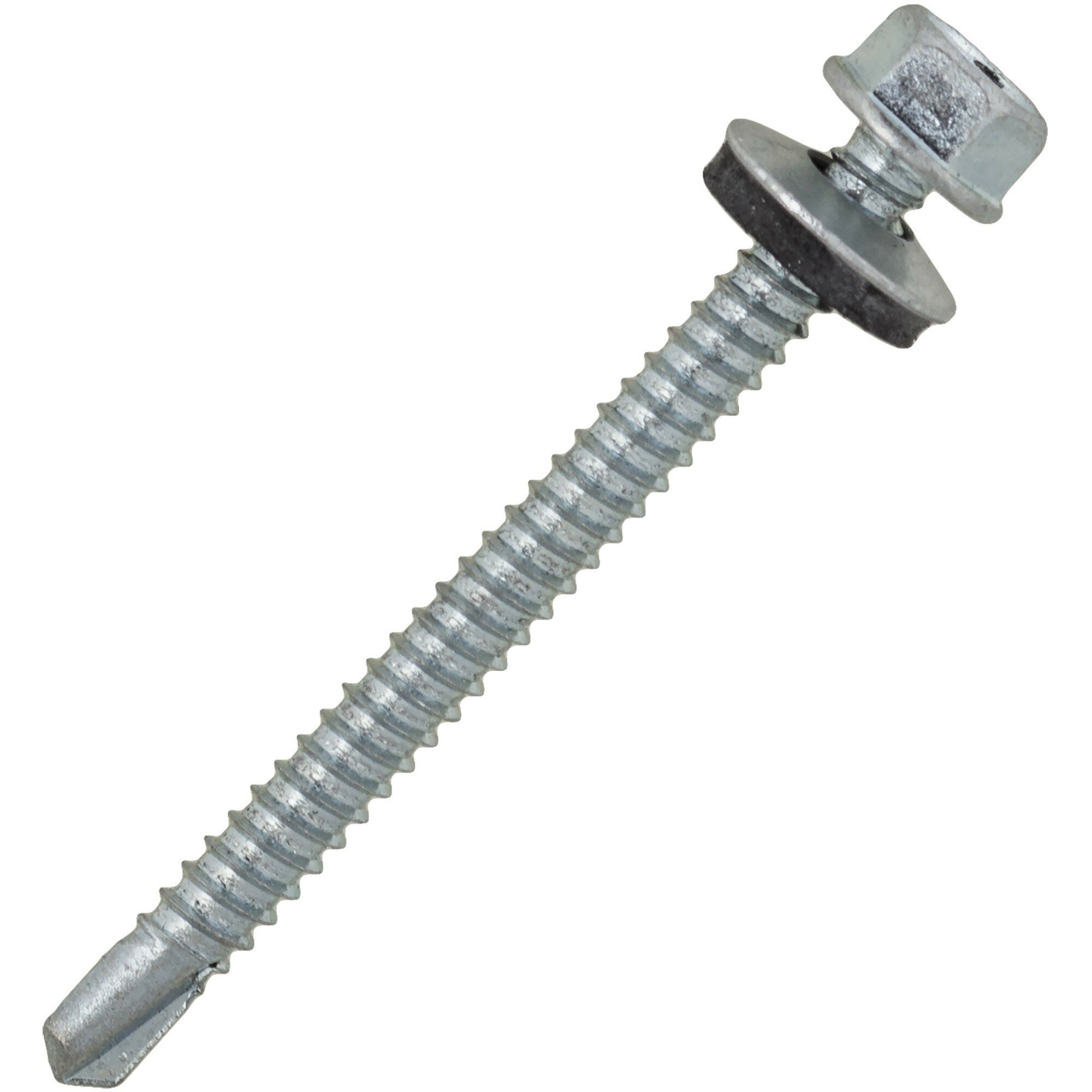 Саморезы кровельные Кач-Крепеж 0046388, сталь, оцинкованные, шестигранные, 6,3x80 мм, 45 штук