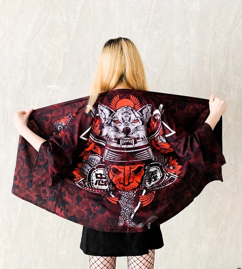 Женское кимоно Tangslady из полиэстера Бордовый, 26