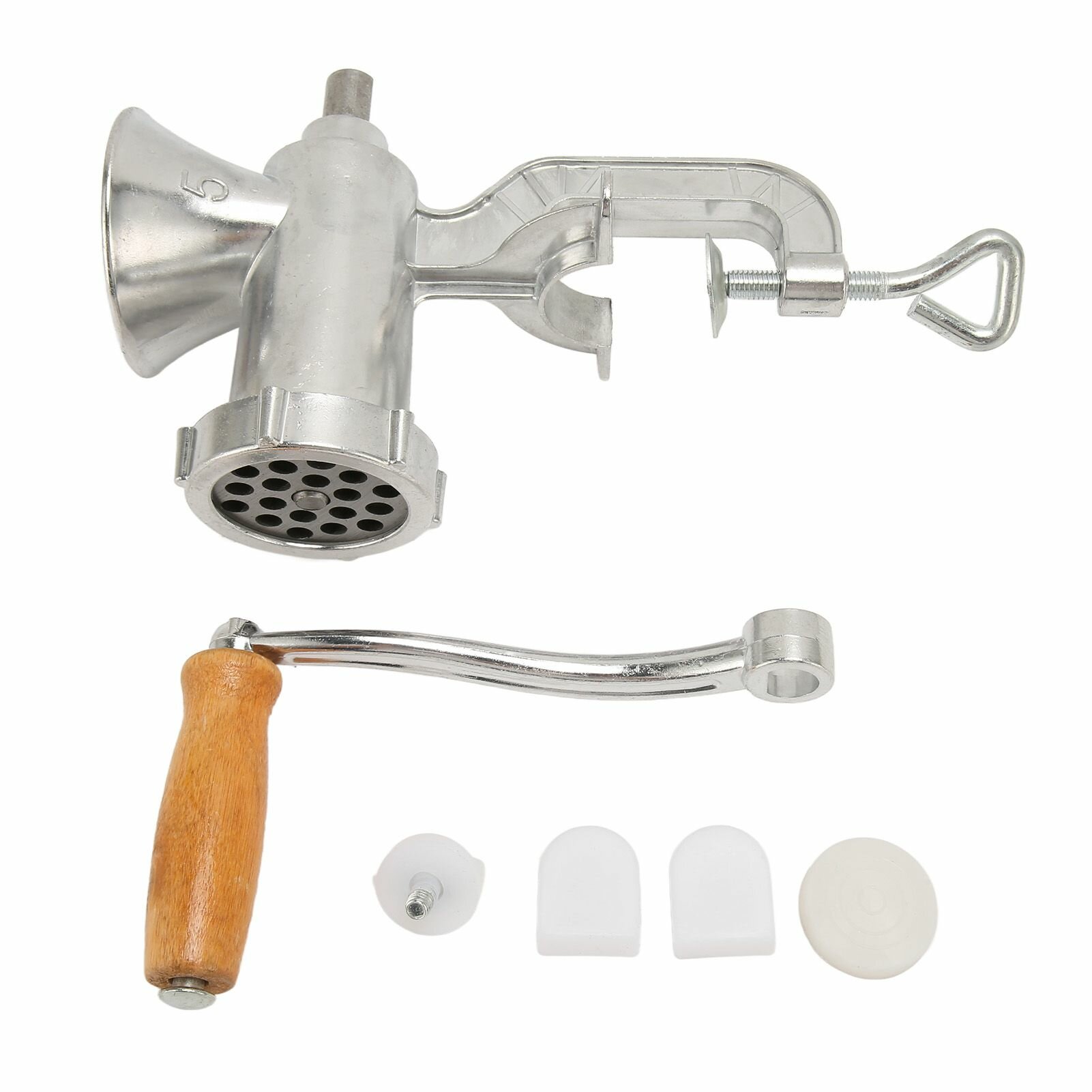 Ручная мясорубка из алюминиевого сплава для домашней кухни с аксессуарами удобная и прочная для фарша, начинок и колбас