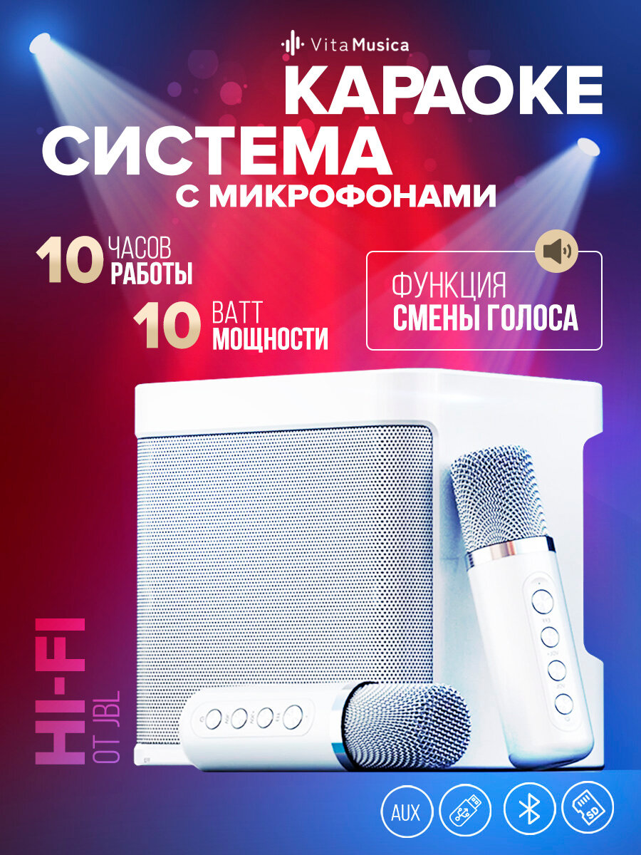 Караоке система Vita Musica с двумя беспроводными микрофонами