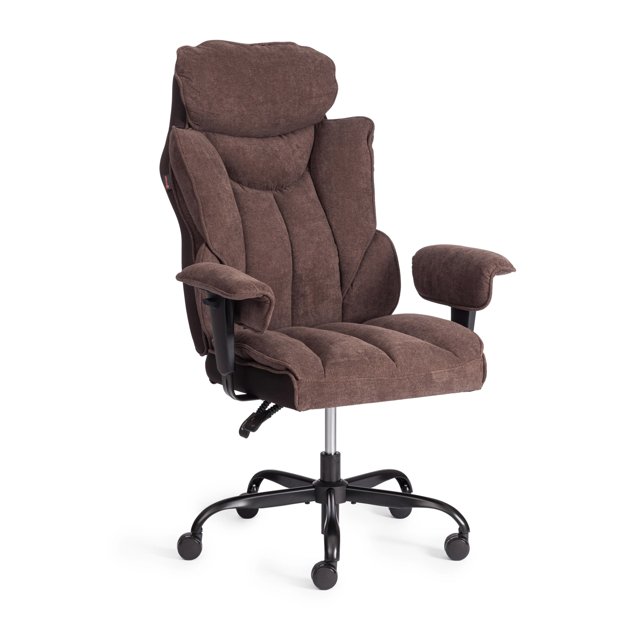 Кресло Comfy BL Tetchair коричневый, ткань и металл и пластик, мягкое сиденье, с подлокотниками