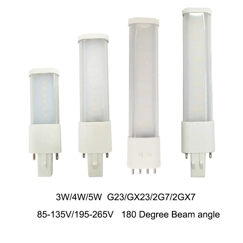 Светодиодная лампа E-SIMPO горизонтальная G23/GX23 4-7 Вт Neutral White 4000K, G23, 5 Вт