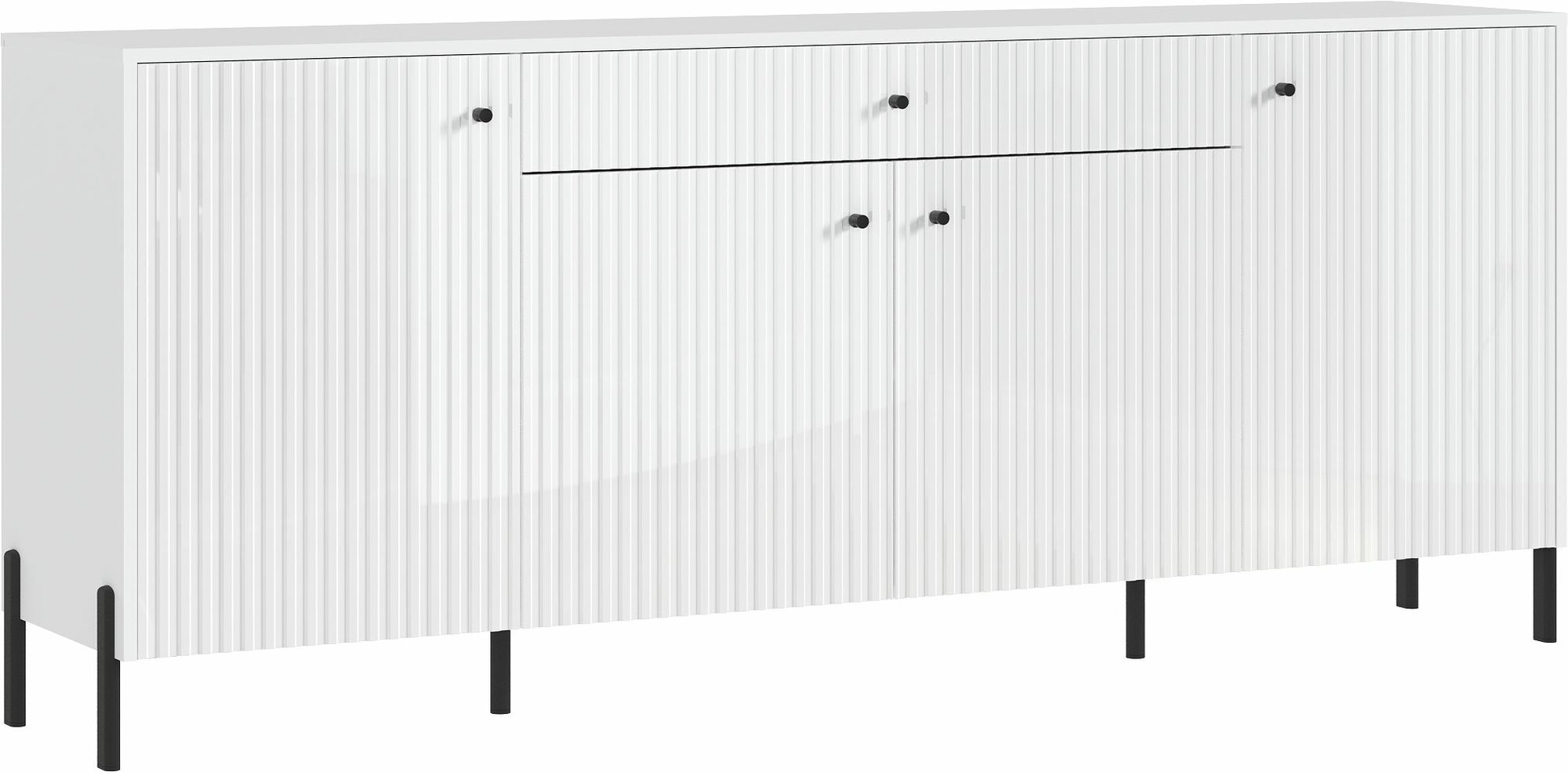 Оливия Комод (металл) (Белый, Белый глянец) (Миф)