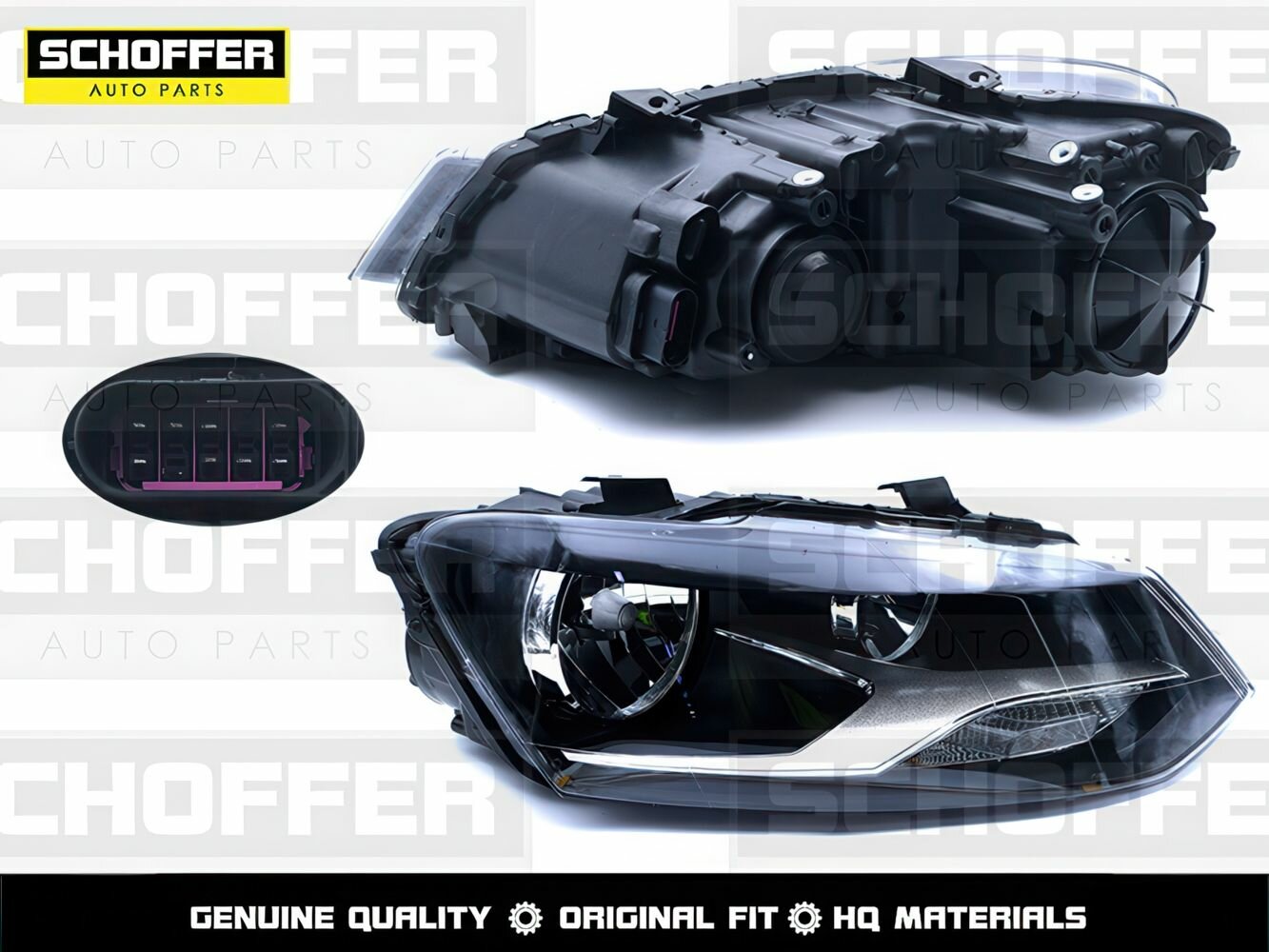 Фара правая с электрокорректором, для Фольксваген Поло sedan V 2015-2020 Volkswagen Polo sedan V 2015-2020, артикул SHF-12005, производителя SCHOFFER