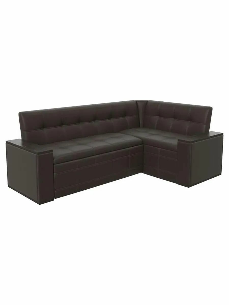 Кухонный диван, уголок Квадро 4 раскладной, с коробом для хранения, с подлокотниками, 126х209х82 см