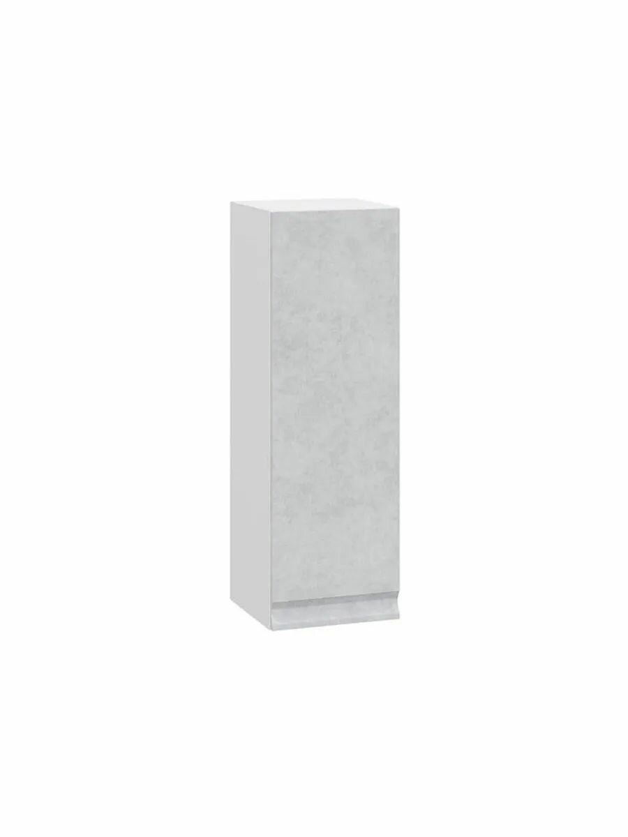 Кухонный модуль навесной, шкаф Велюр с полками, с доводчиками, 30х29.6х91.2 см, Белый / Бетон снежный