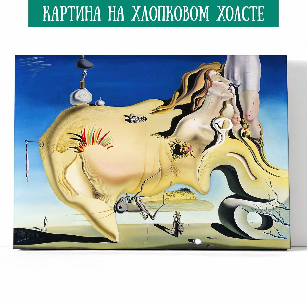 Интерьерная картина на хлопковом холсте/Сальвадор Дали, 30х40 см