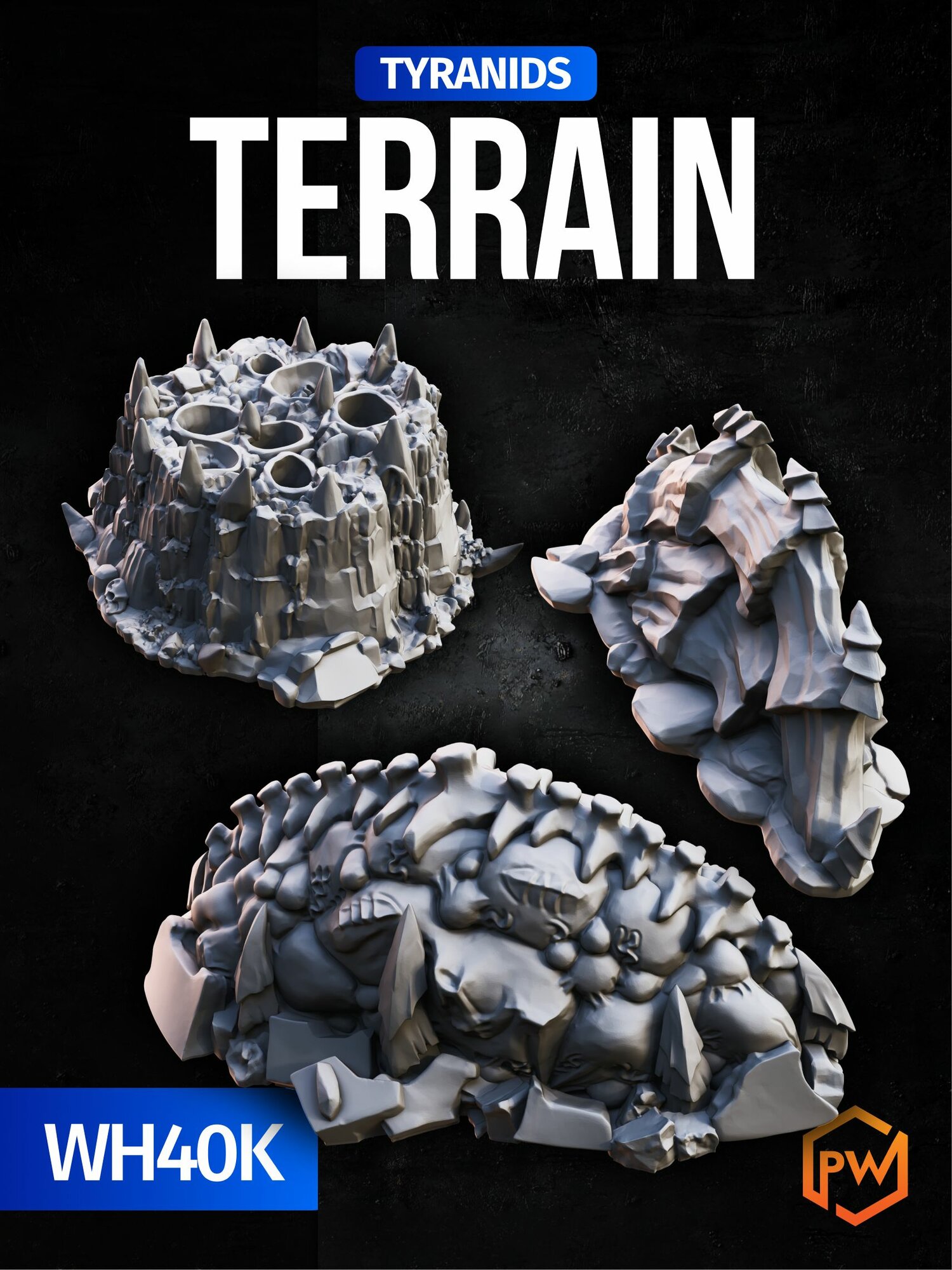 Warhammer 40000 Tyranid Kill Team Terrain / Tyranids, Террейн / Набор миниатюр для настольной игры