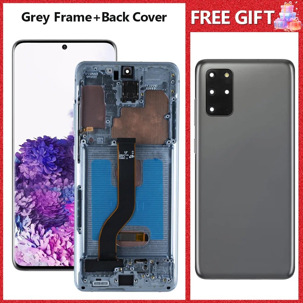 Amoled для Samsung Galaxy S20 Plus ЖК-дисплей 6,7 дюйма Samsung S20 + G985F/DS G986B OLED Grey Kit