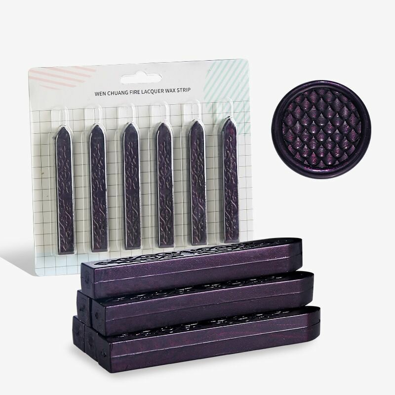 Сургуч - Темно фиолетовый. Набор стержни сургуча 6шт