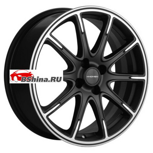Колесный диск Khomen Wheels KHW1707 6,5x17/4x100 ET41 D60,1 Black-FP Matt