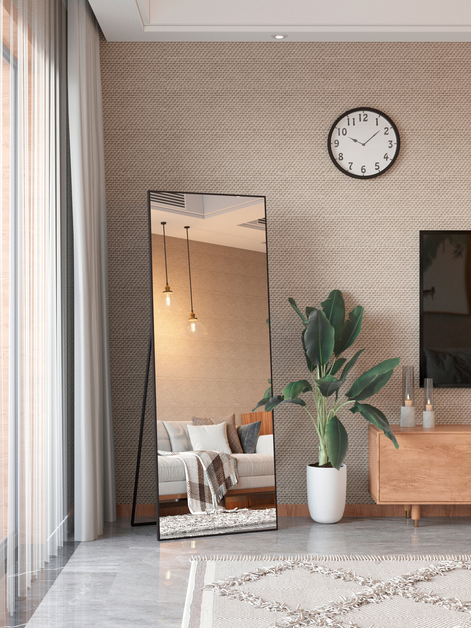 Зеркало на подставке большое в раме TODA ALMA 185х61 см.