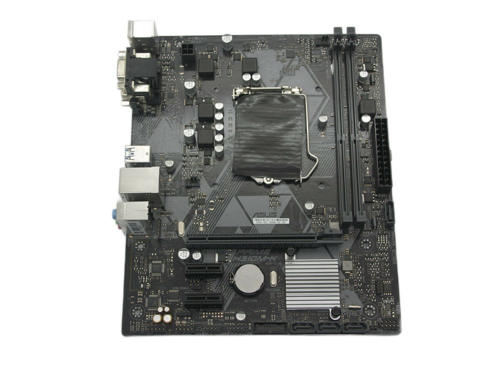 Материнская плата S-1151 ASUS H310M-K REV.1.02, H310/2xDDR4/SATA/Lan/USB3.0/VGA/DVI/COM/Sb/mATX