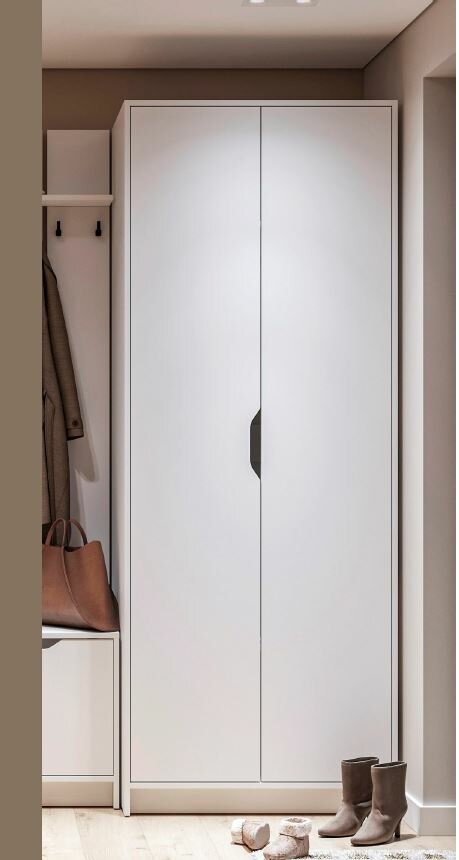 Шкаф со штангой Руна ШК 02 Шкаф 2-х створчатый белый распашной 120х210х50 см