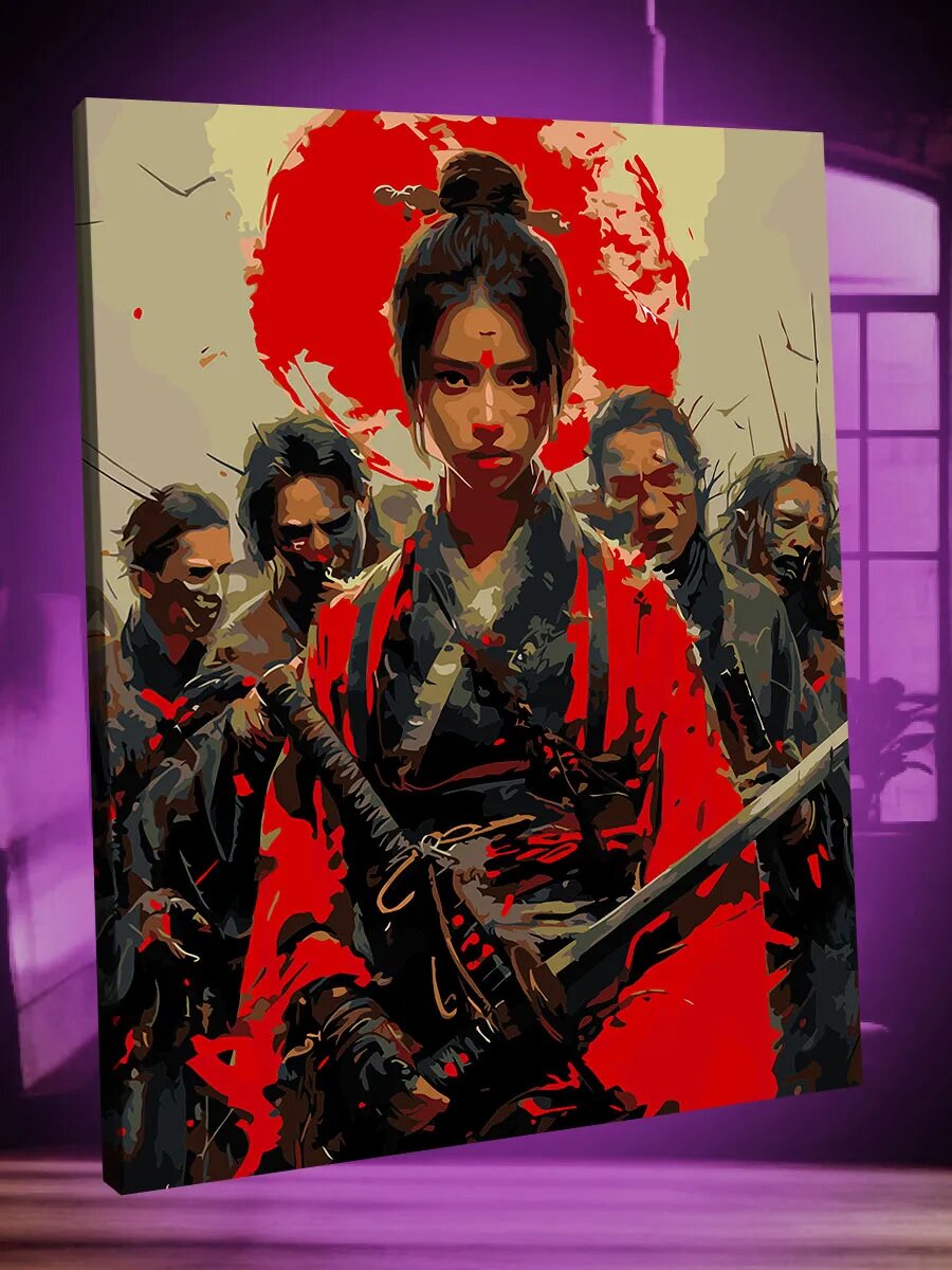 Картина по номерам Самураи