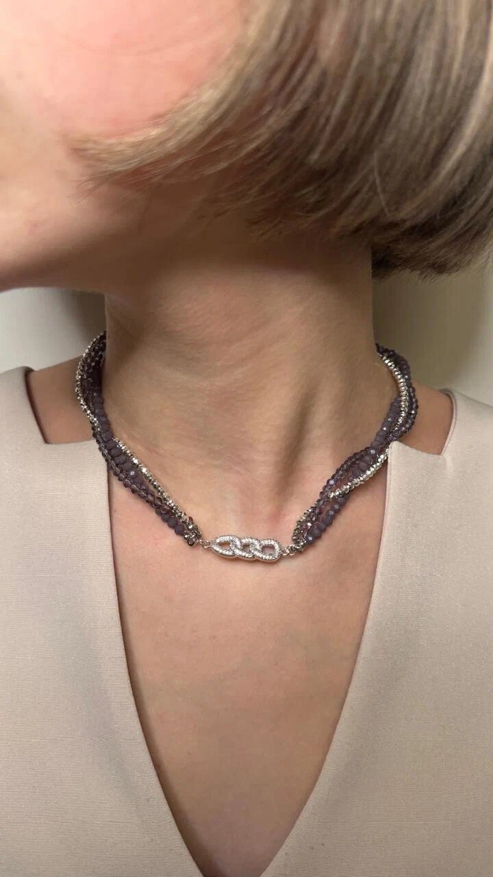 Колье, циркон