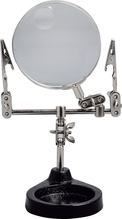 Подставка держатель с лупой FZ1090Y х2, х6 d89мм Держатель печатной платы третья рука