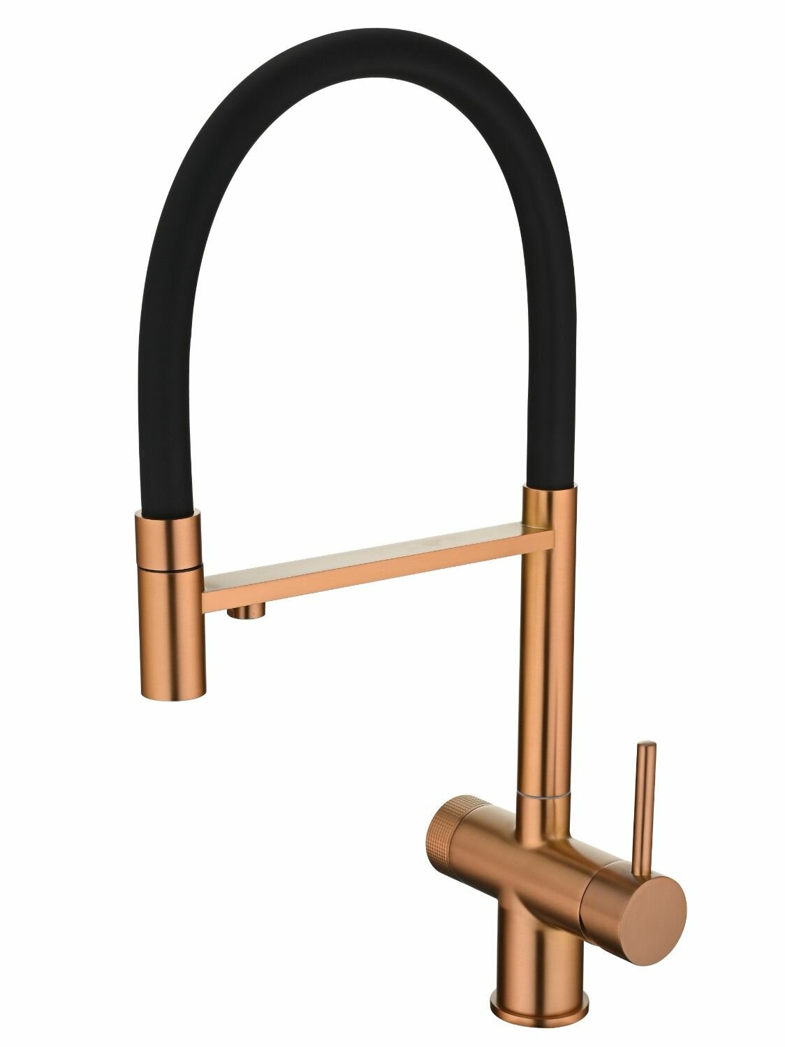 Кухонный смеситель 3в1 EMAR ЕС - 7024 PVD Coppery