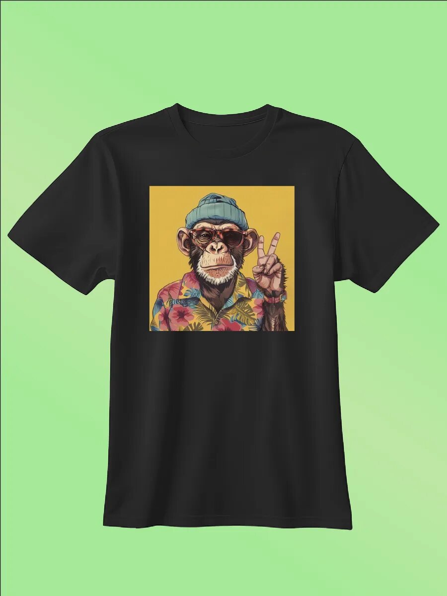 Футболка с лицом обезьяны