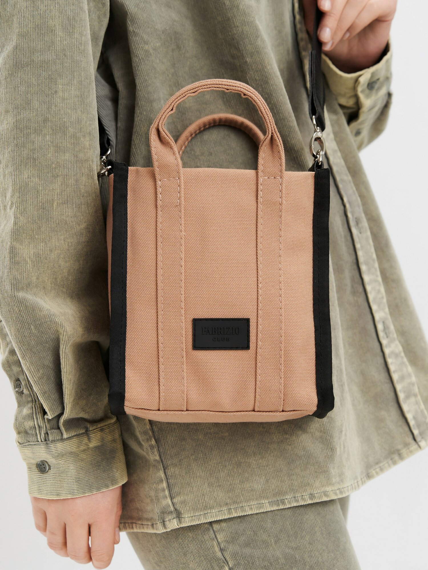 Сумка кросс-боди маленькая через плечо тканевая