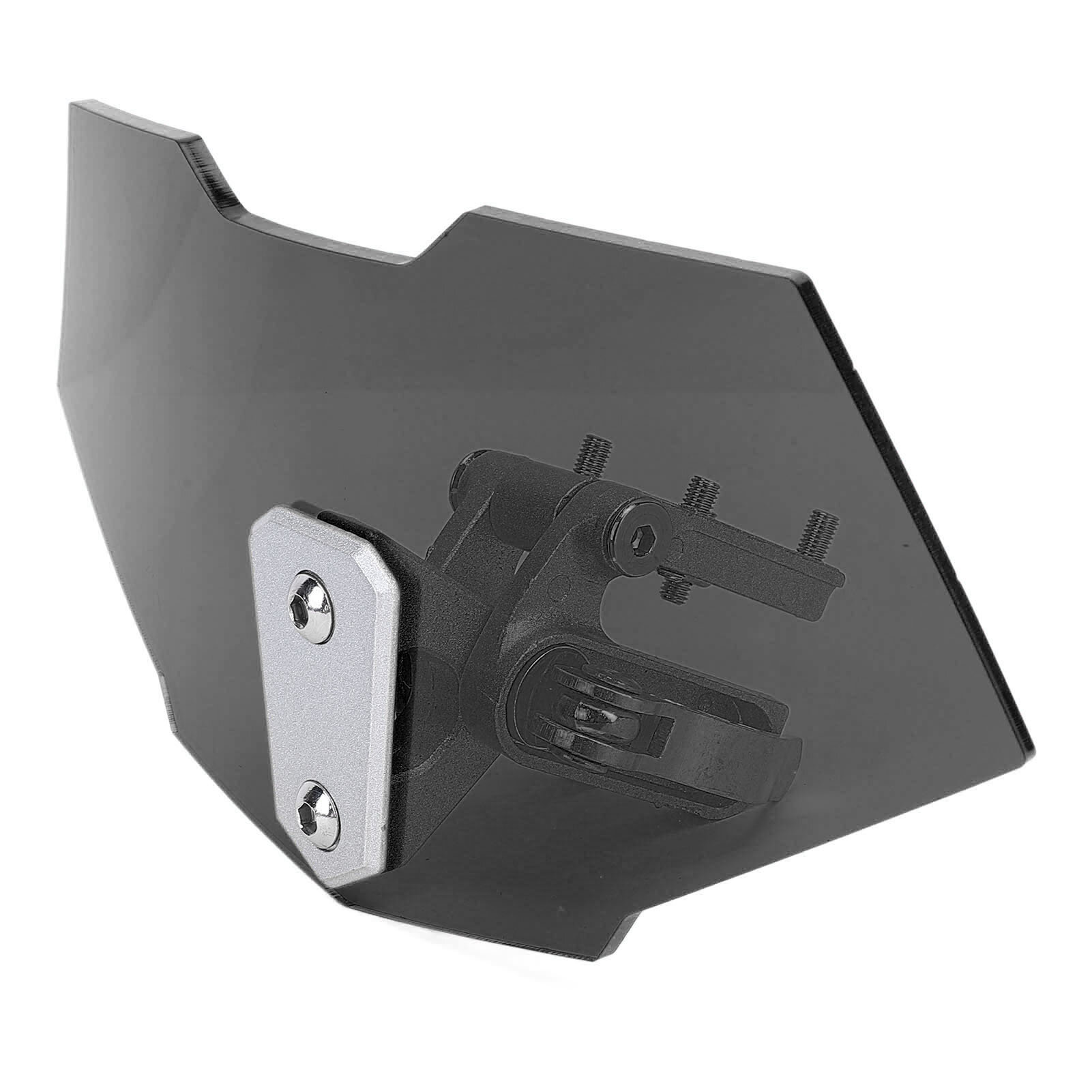 Мотоциклетное лобовое стекло акриловое повышенное регулируемое крепление на ветровом дефлекторе удлинитель ветрового стекла для мотоцикла дымчато-черный