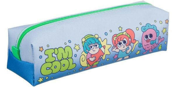 Пенал-косметичка односекционный Комус Класс Миники, цвет голубой