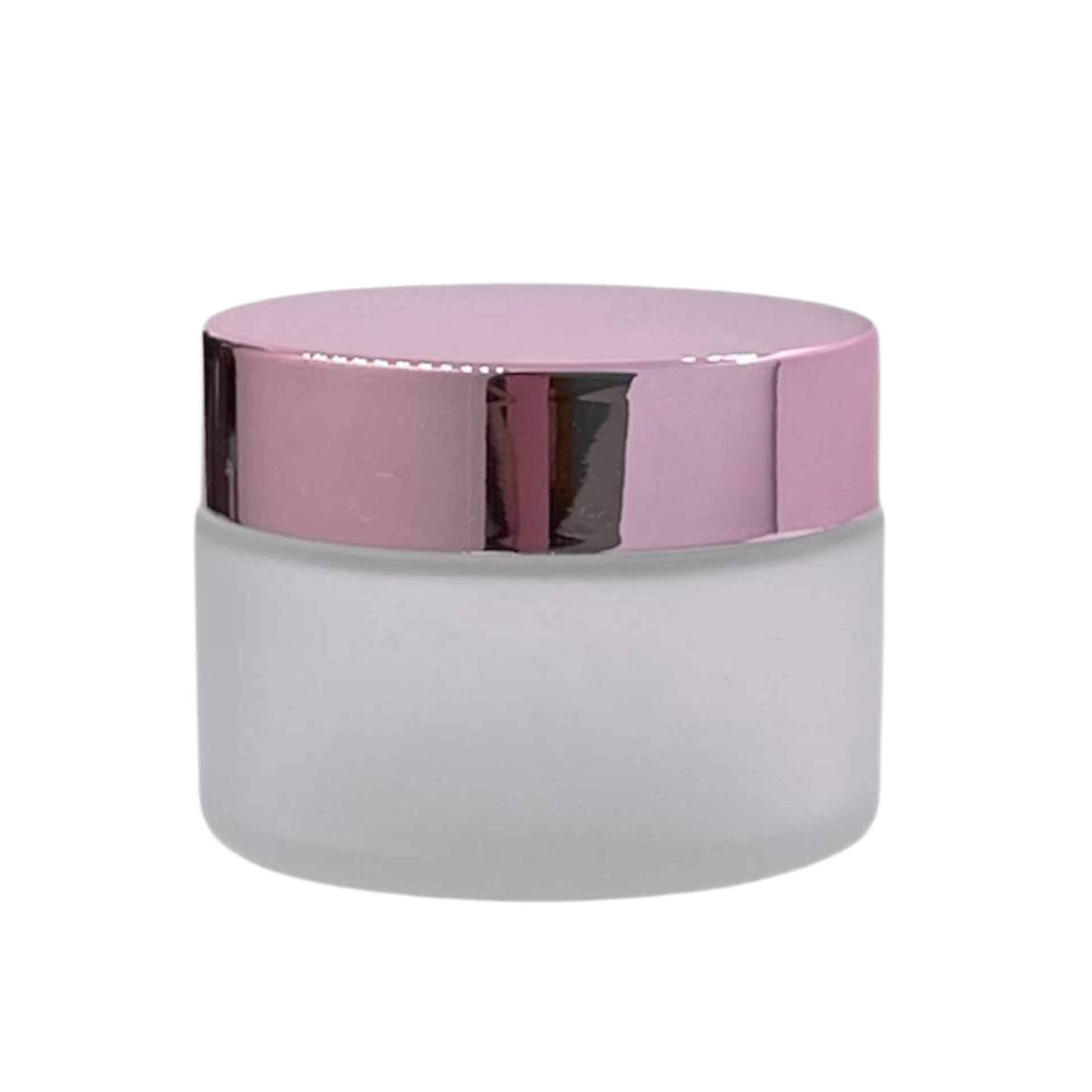 Набор баночек для косметики, 30 мл, 8 штук, белое матовое стекло, розовая крышка с отсекателем