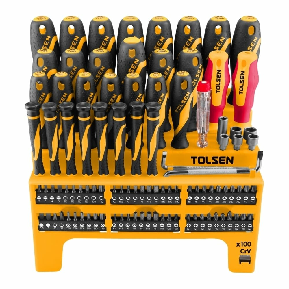 Набор отверток и вставок (бит) TOLSEN GRIPro