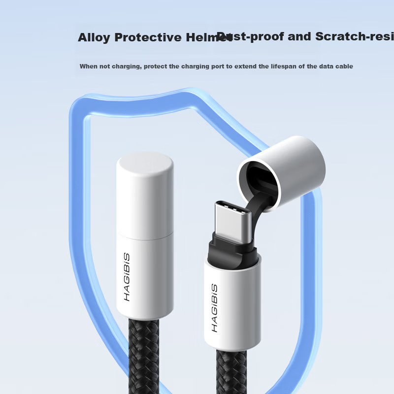 Hagibis Type-C Data Cable 240W Charging Line PD3.1 Dual-Head Dustproof Fast Charge C to C for Laptops, Pura70, Mate70, Phones, and Tablets