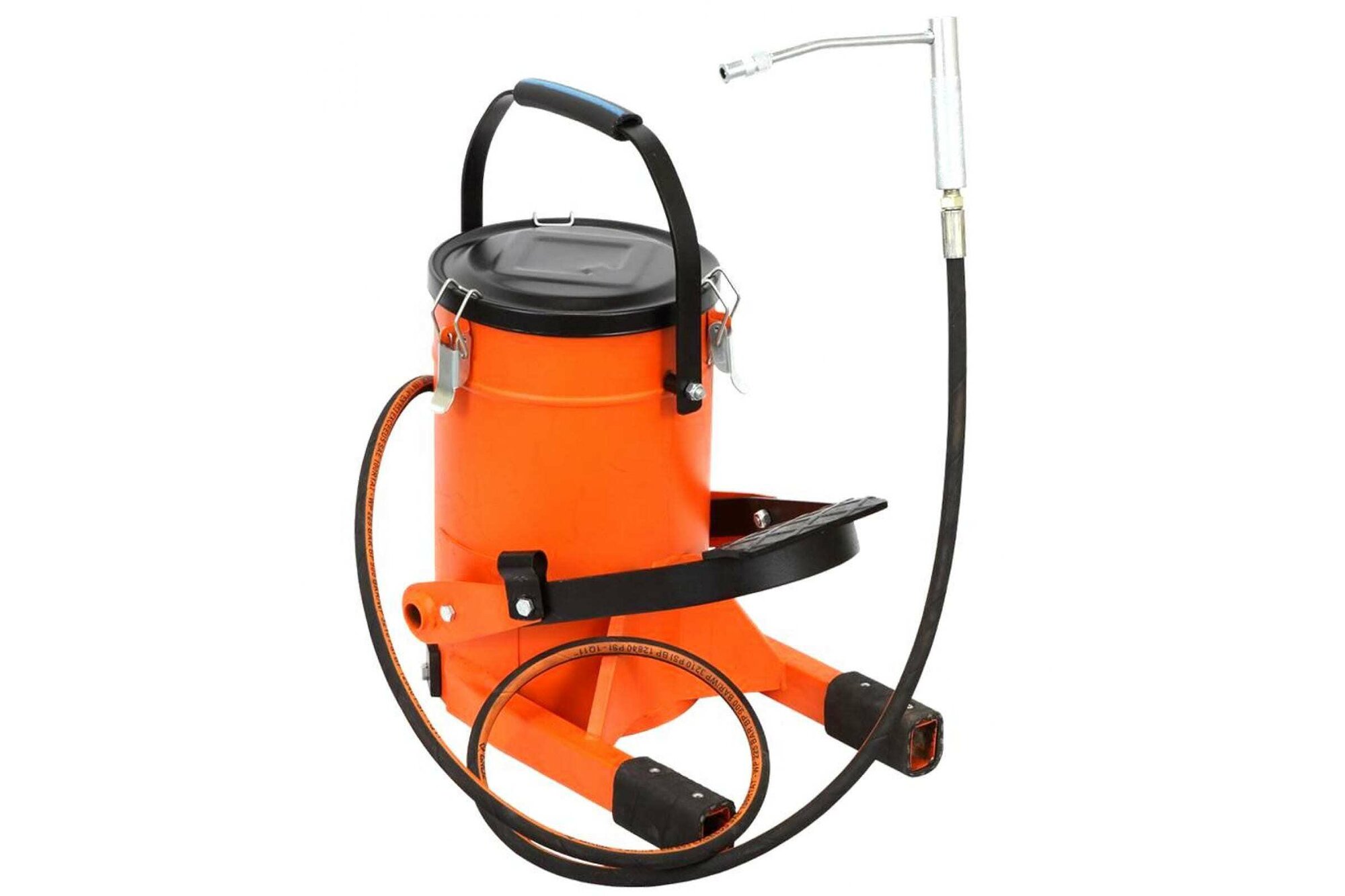 Нагнетатель смазки высокого давления с ножной накачкой с баком 10 кг. Groz, GR44255