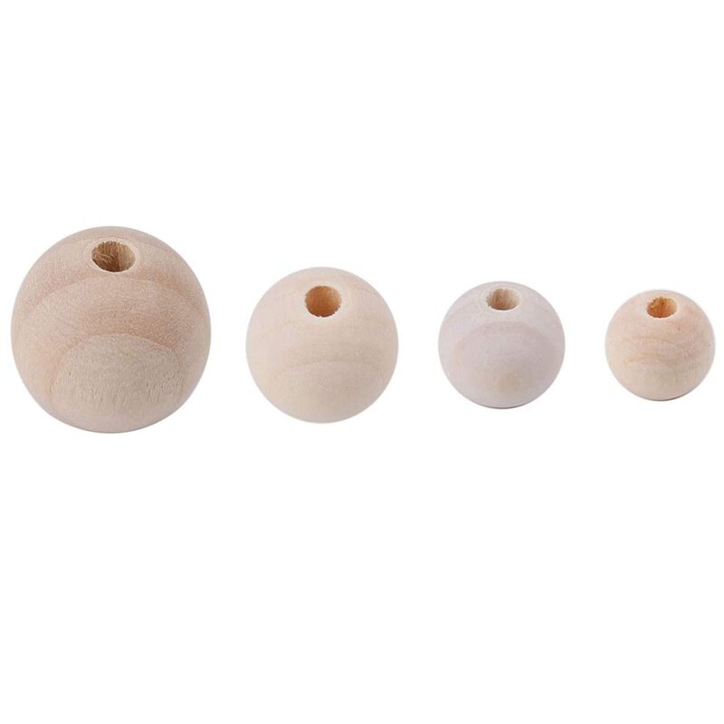 Деревянные бусины, набор круглых деревянных бусин, натуральные деревянные бусины, разделительные бусины (700 шт.)