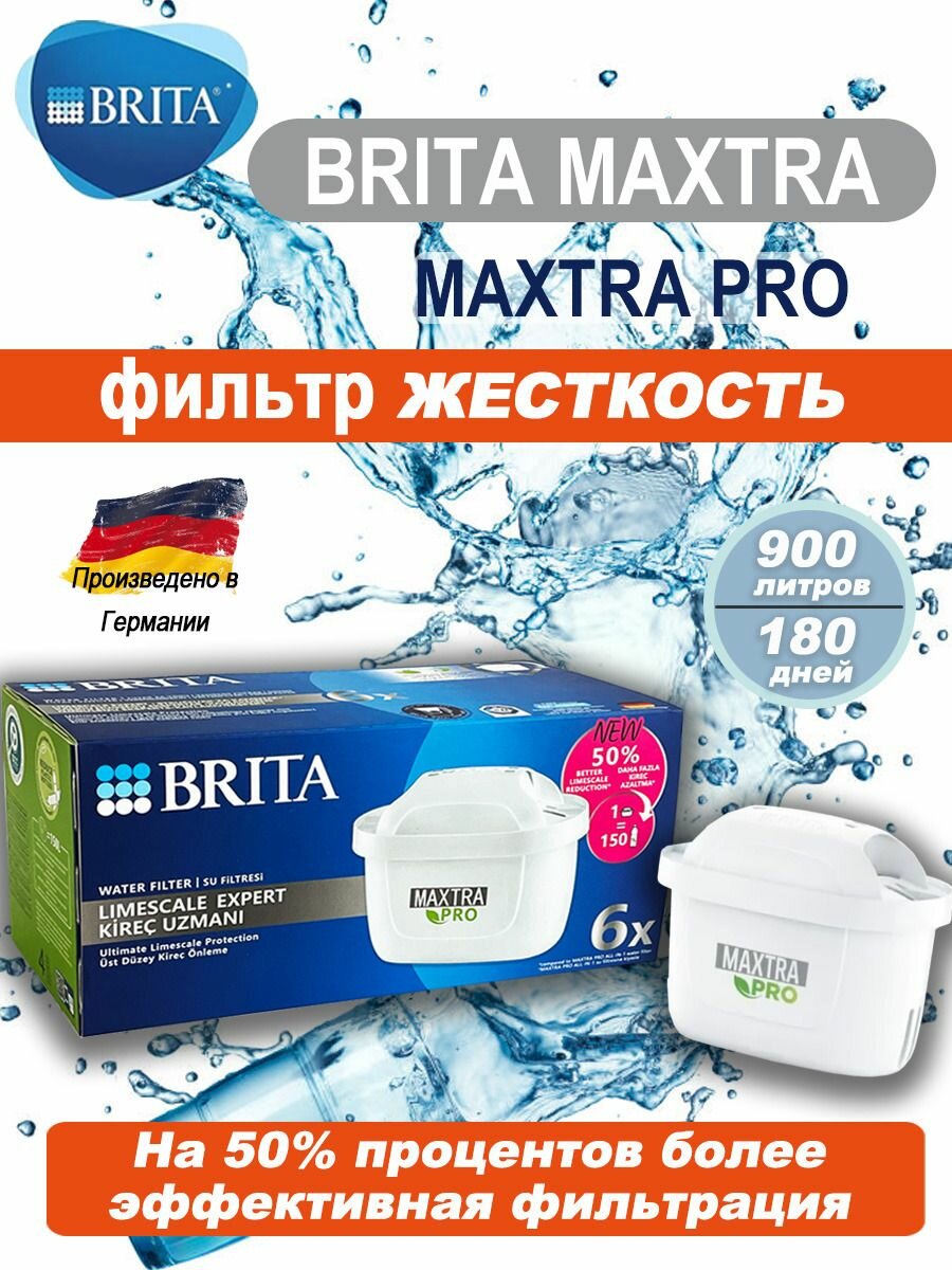 Картридж фильтр для воды BRITA MAXTRA+ PRO Жесткость,6 шт, Новые и старые посылки отправляются случайным образом