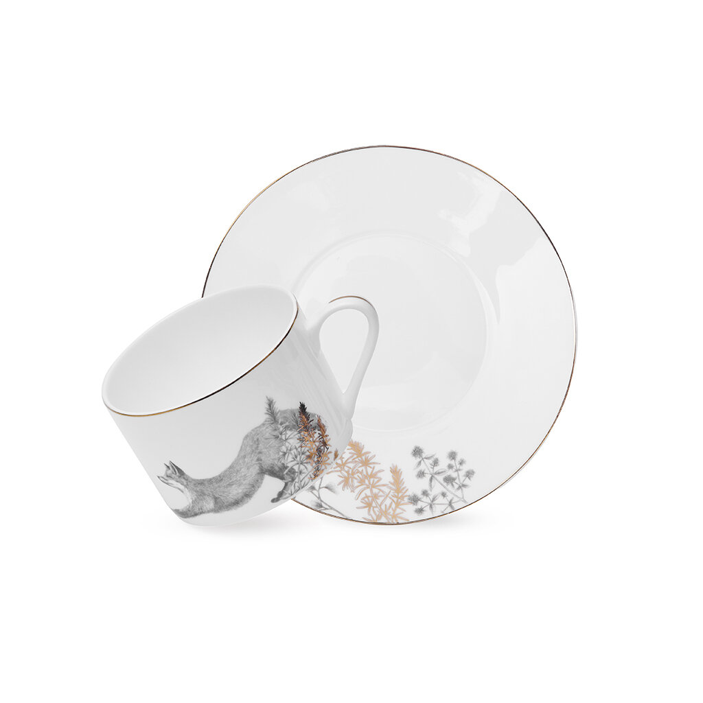 Чайная пара из фарфра 2 пр. / 300 мл Fox