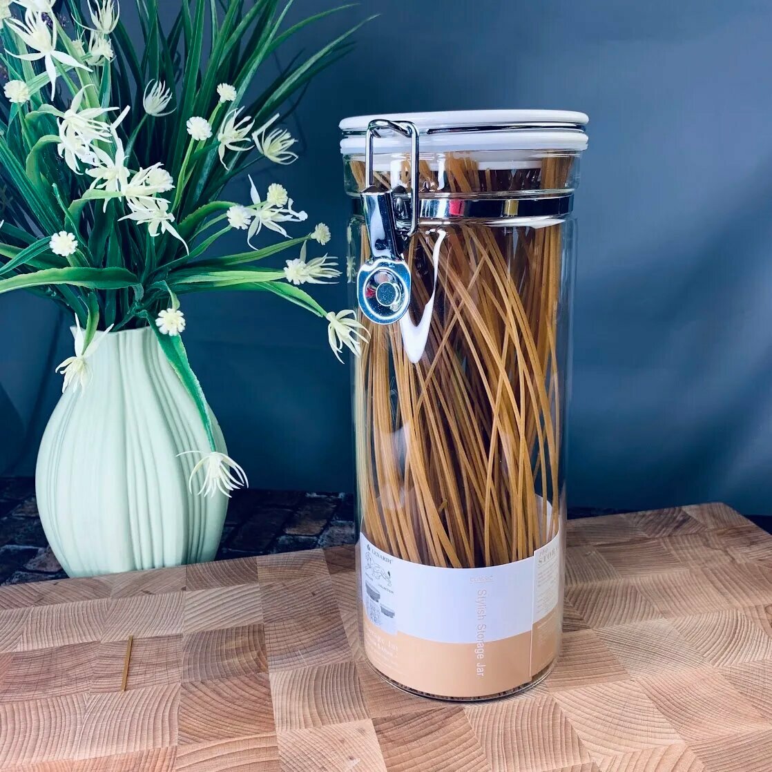 Банка для сыпучих продуктов 1,7 л Lenardi, стеклянная, с бугельным замком